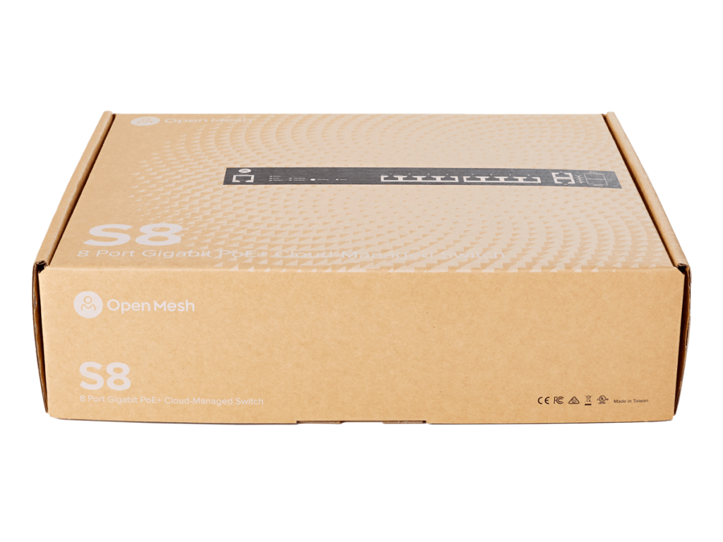 Open Mesh S8 Switch 8-Port PoE+ Cloud-Managé (150W) - Achat Cloud